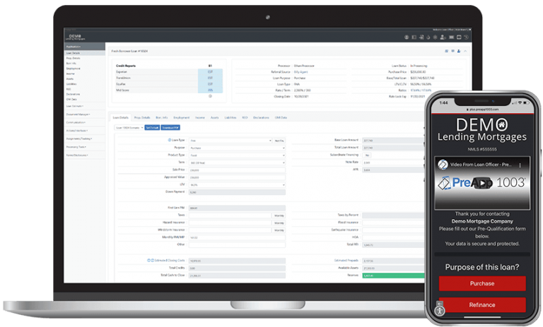 PreApp 1003 Mortgage App | Loan Origination Software | Mortgage Application