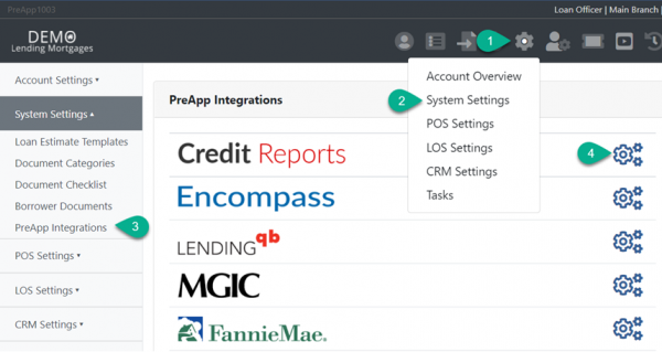 Account Setup » PreApp 1003